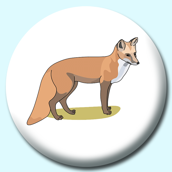 75mm Animal Fox Button Badge
