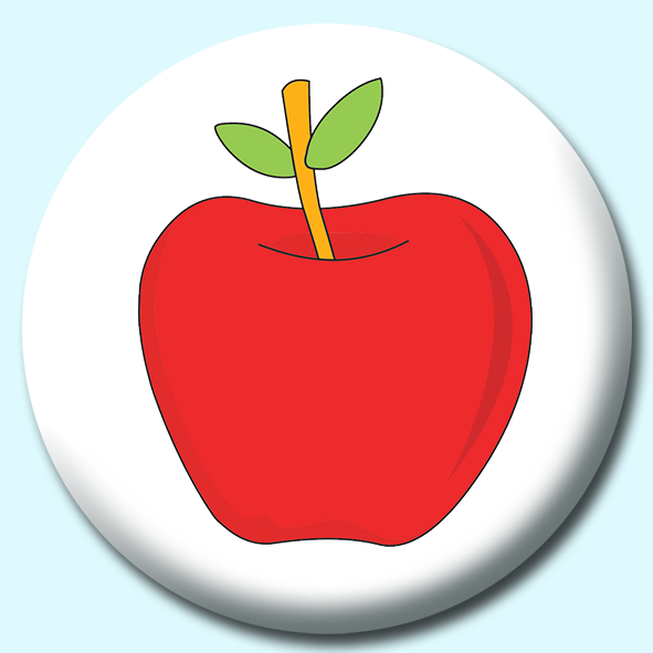75mm Apple For Teacher Button Badge