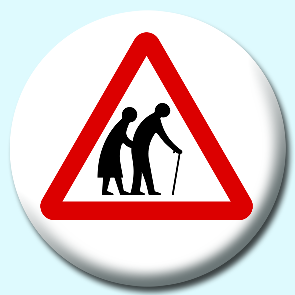 38mm Elderly People Button Badge